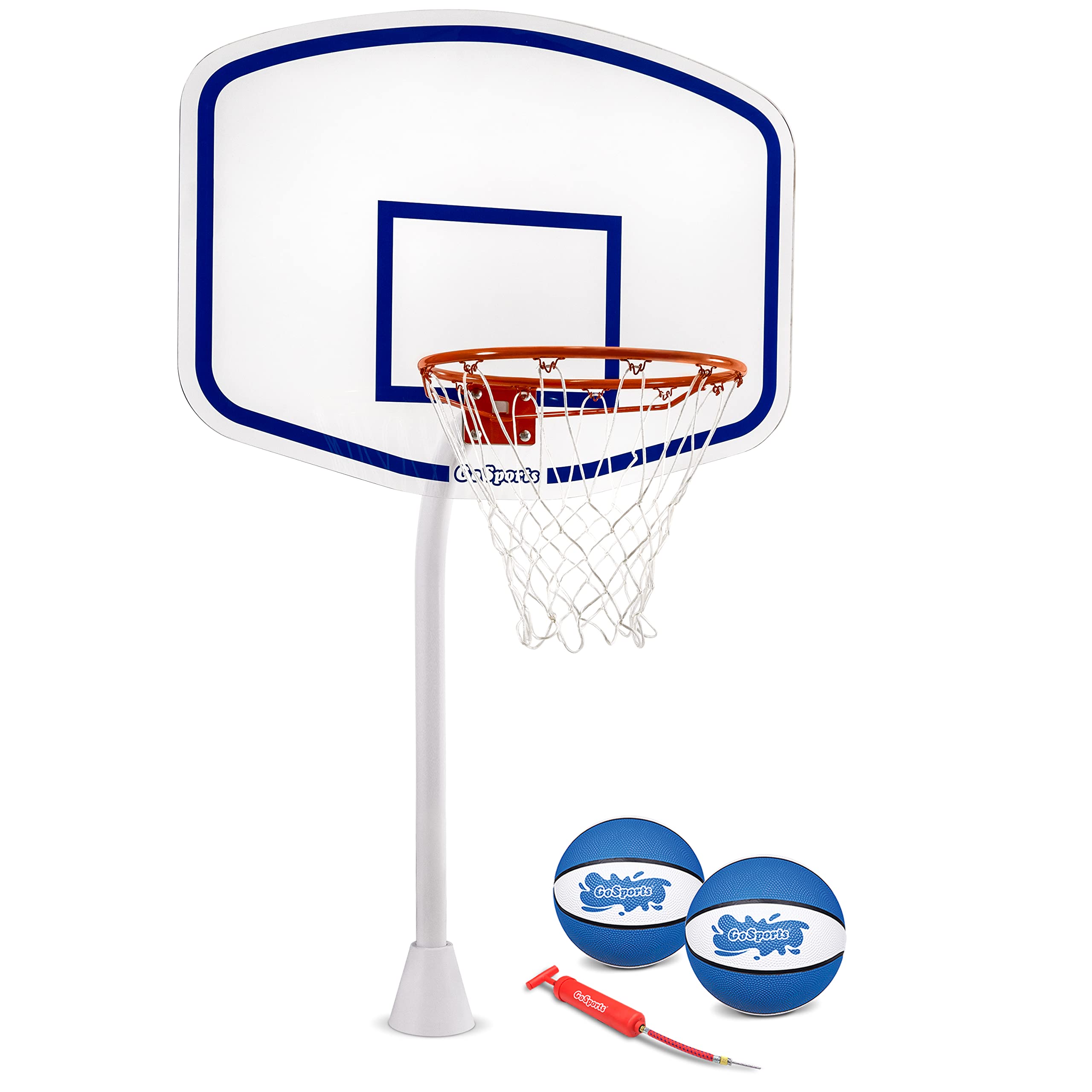 GoSports Deck-Mounted Splash Hoop ELITE Inground Pool Basketball Game ...