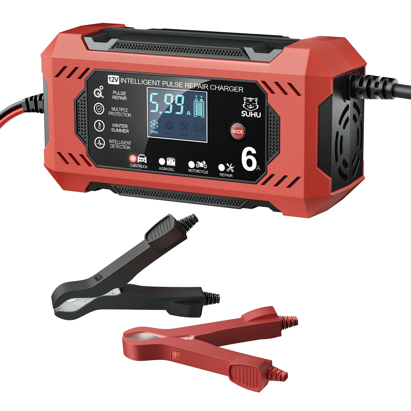 Mua SUHU 24/7 Storage Battery Maintainer, 12V 6A Car Battery Charger ...