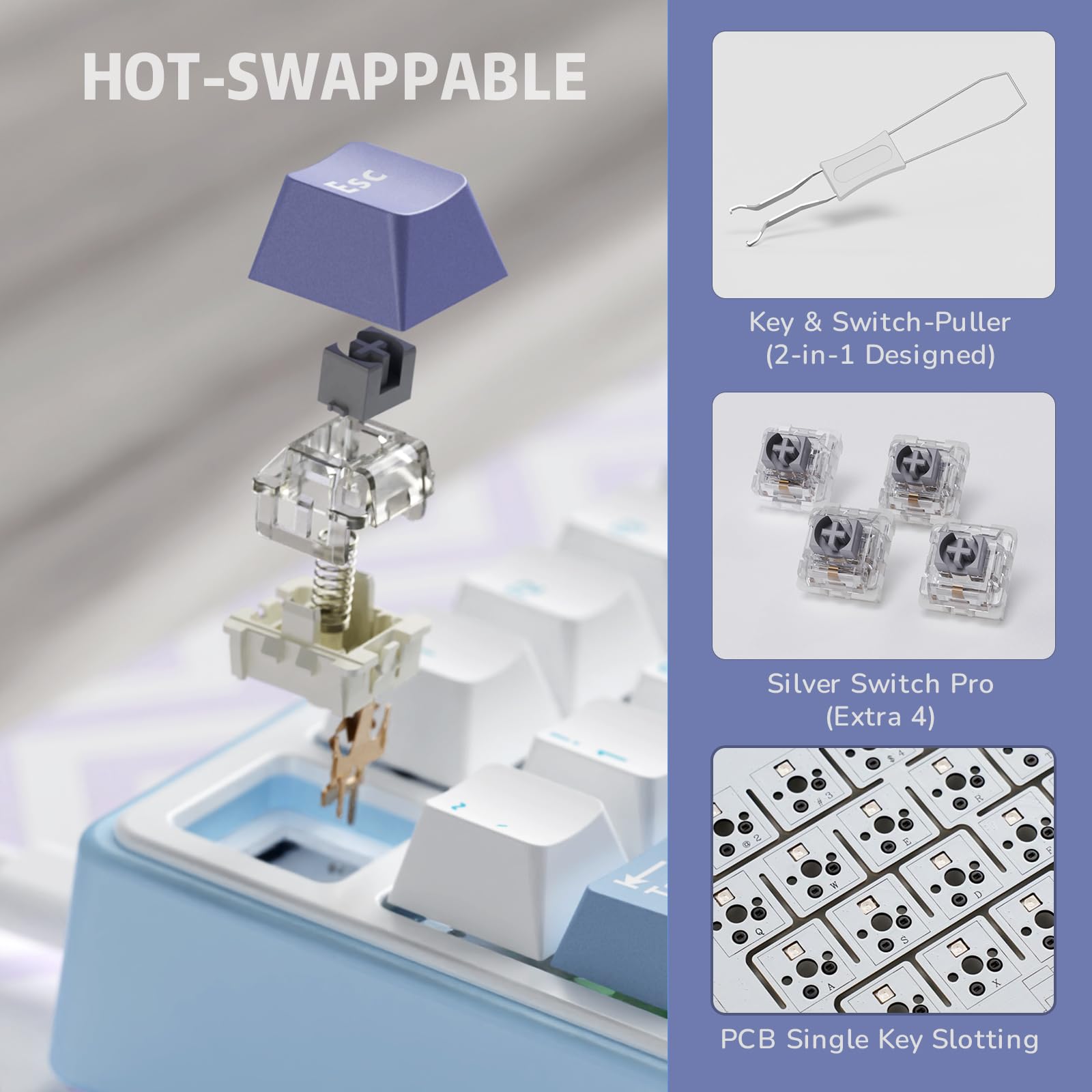 Mua RK ROYAL KLUDGE R75 Mechanical Keyboard Wired with Volume Knob, 75% ...