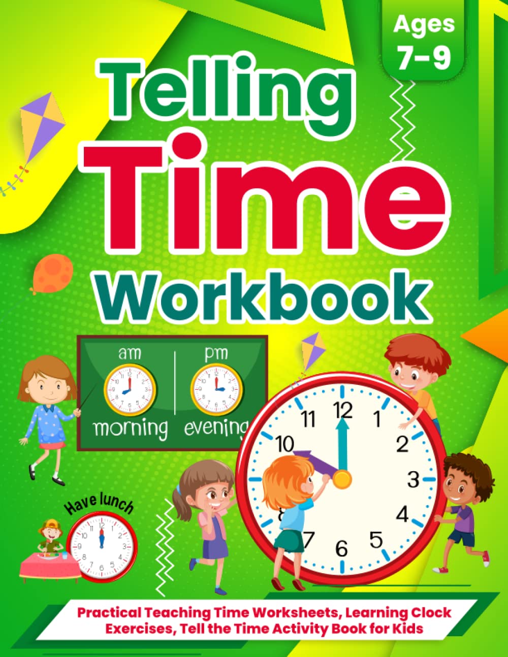 Mua Telling Time Workbook: Practical Teaching Time Worksheets, Learning ...