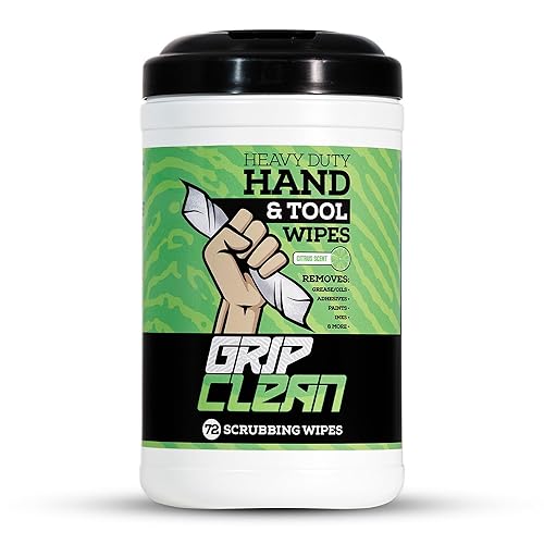 Grip Clean Cleaning Wipes – Hand Cleaner for Mechanics, Heavy-Duty Hand ...