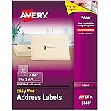 Amazon.com : Avery Easy Peel Clear Mailing Labels for Laser Printers ...