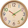 Amazon.com: bakbrand Kids Wall Clock 12 Inch Silent Non-Ticking ...