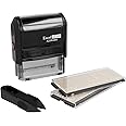 ExcelMark Self-Inking Do It Yourself Stamp Kit - A2359-DIY - Black Ink ...