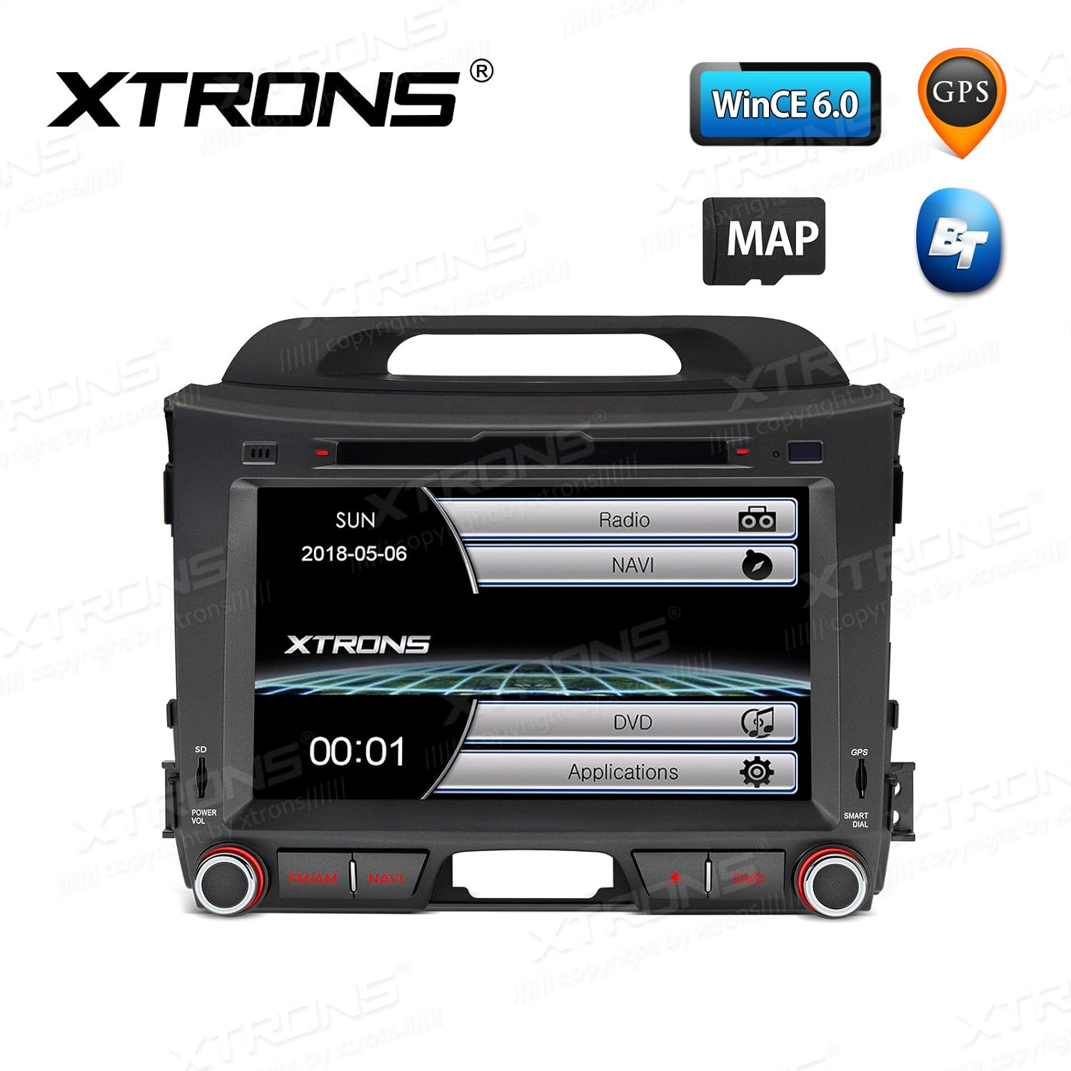 XTRONS 8 Inch Car Stereo Radio In-Dash DVD Player HD: Amazon.co.uk ...
