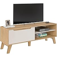 Rack para Tv ate 60" com porta basculante LOTUS cor Carvalho com Off ...