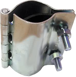 LASCO 13-1255 2 Bolt Metal Hinged Type Pipe Repair Clamp with Bolts, 1 ...