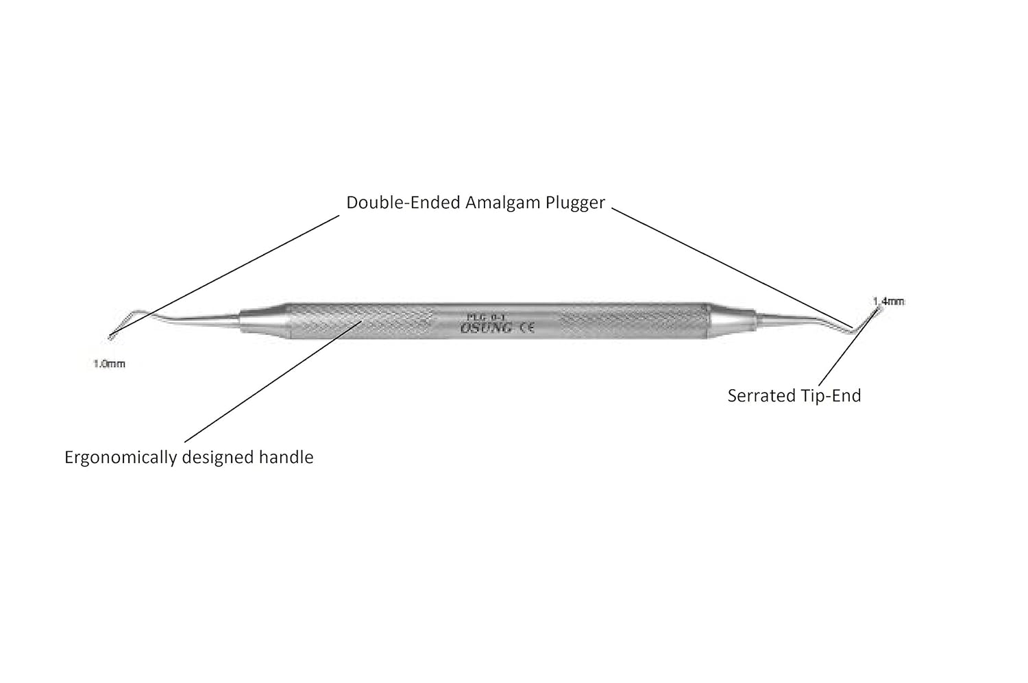 Amazon.com: Osung PLG0-1 Dental Amalgam Plugger, PLG 0-1: Industrial ...