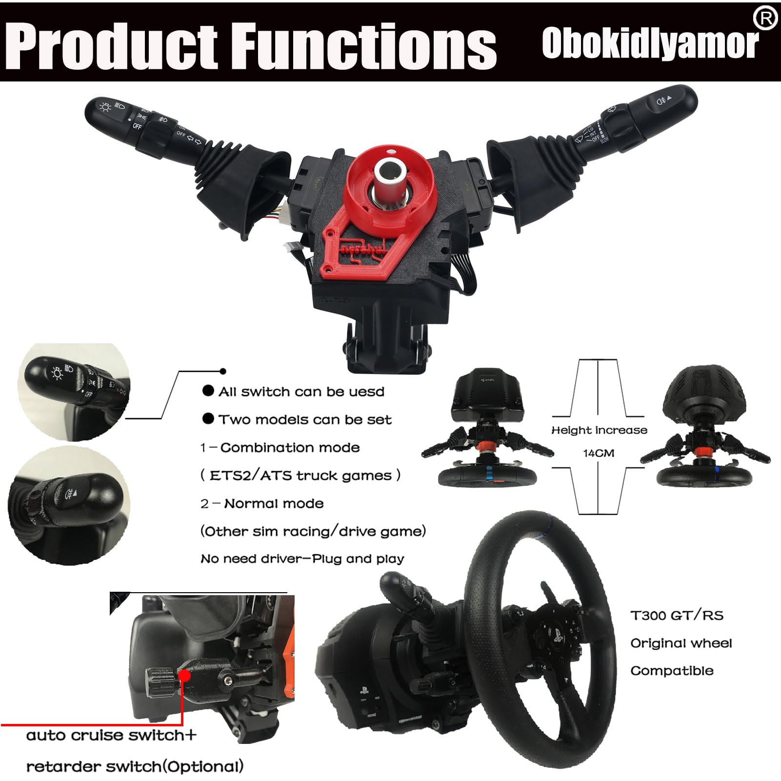 Mua Upgrade Type DIY Racing Simulator Steering Wheel Turn Signal Wiper ...