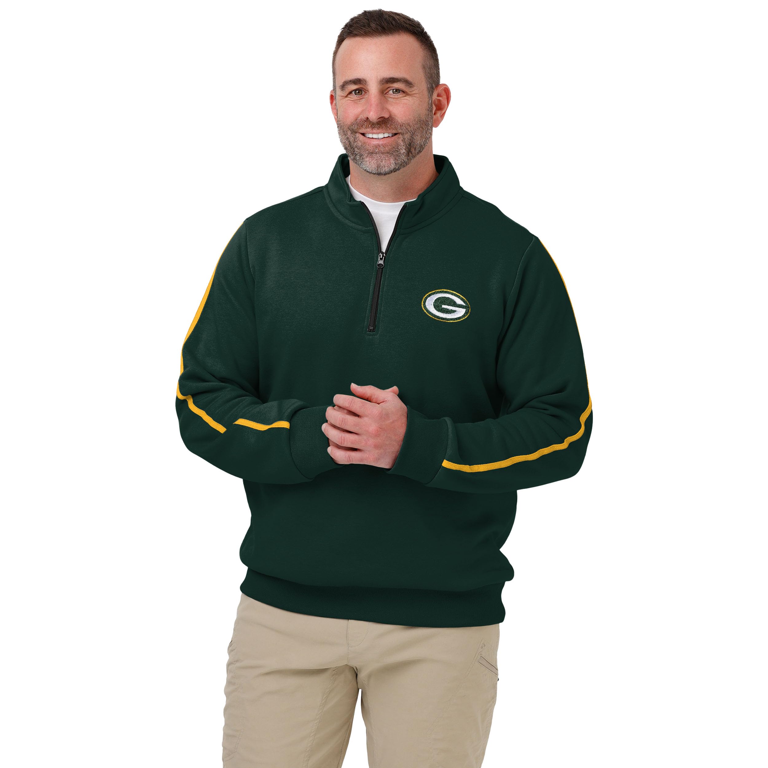 FOCO Men's Standard Quarter Zip Drop Tail Sweater, Team for sale | Las ...