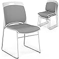 Amazon.com: VINGLI Stackable Chairs Set of 4, Stacking Office Chairs ...