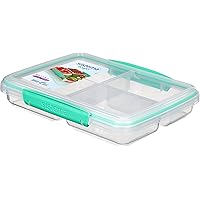 Amazon.com: Sistema To Go Multi Split Food Storage Container, Clear ...