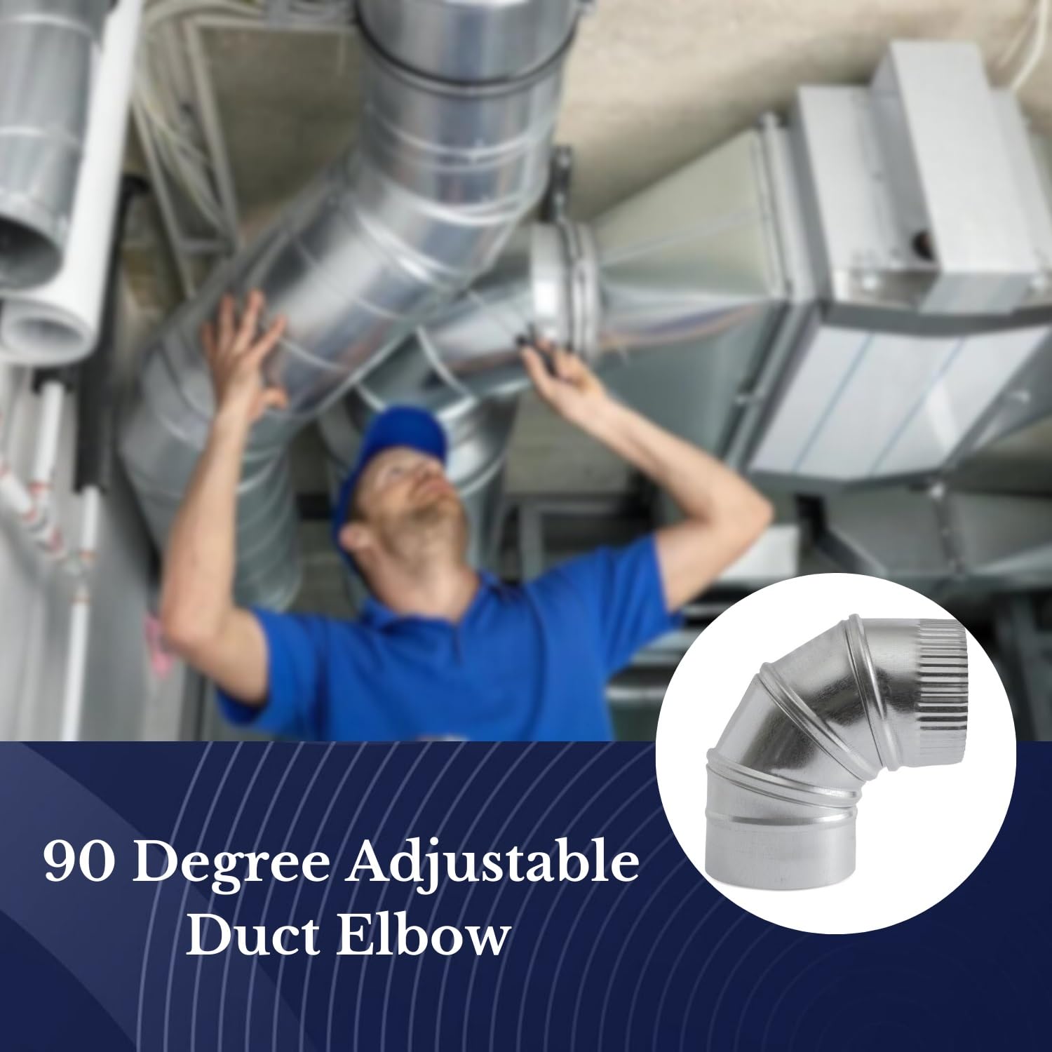 Mua The Sheet Metal Kid 4" Adjustable Duct Elbow 90 Degree HVAC ...