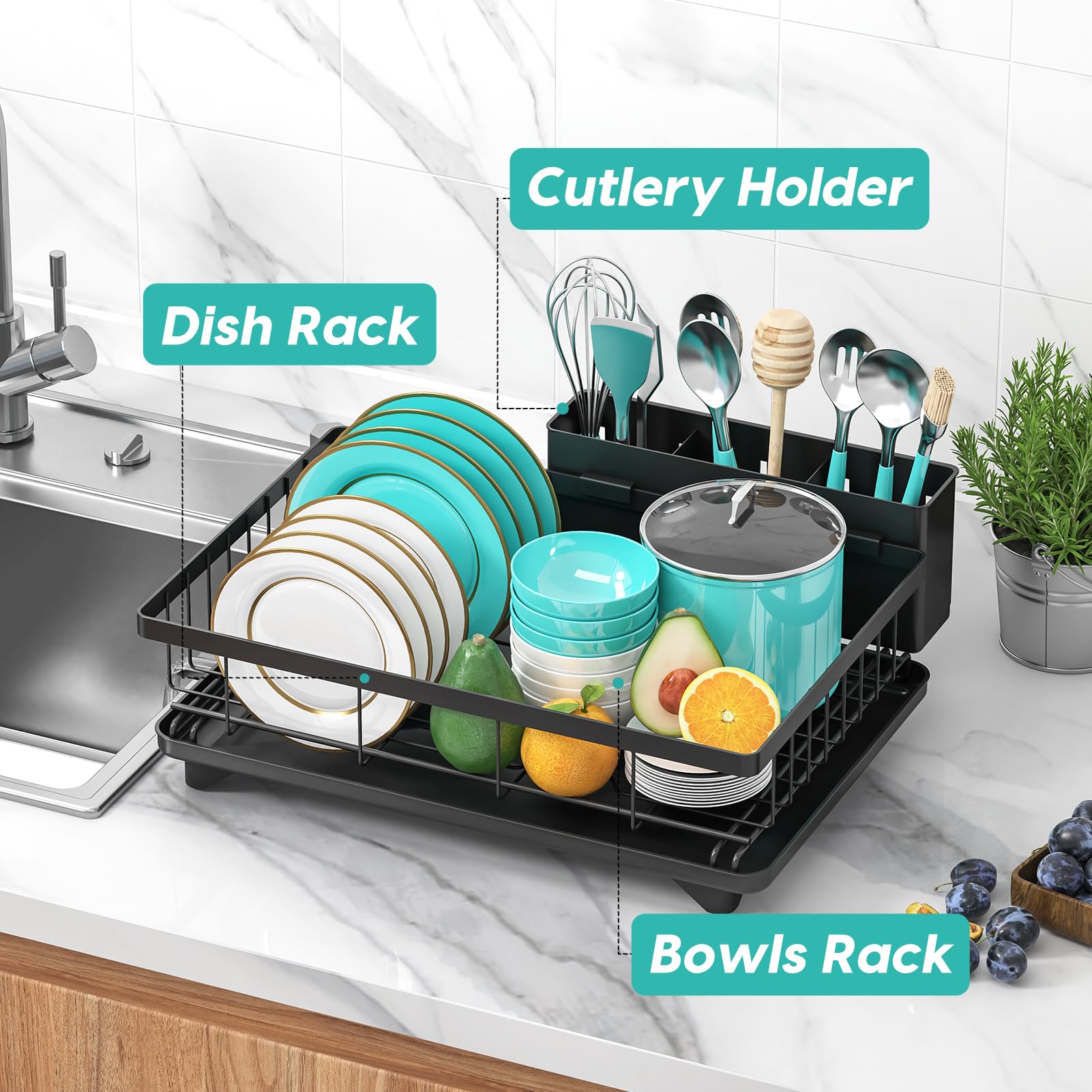 Mua MERRYBOX Dish Drying Rack Space-Saving Dish Racks for Kitchen ...