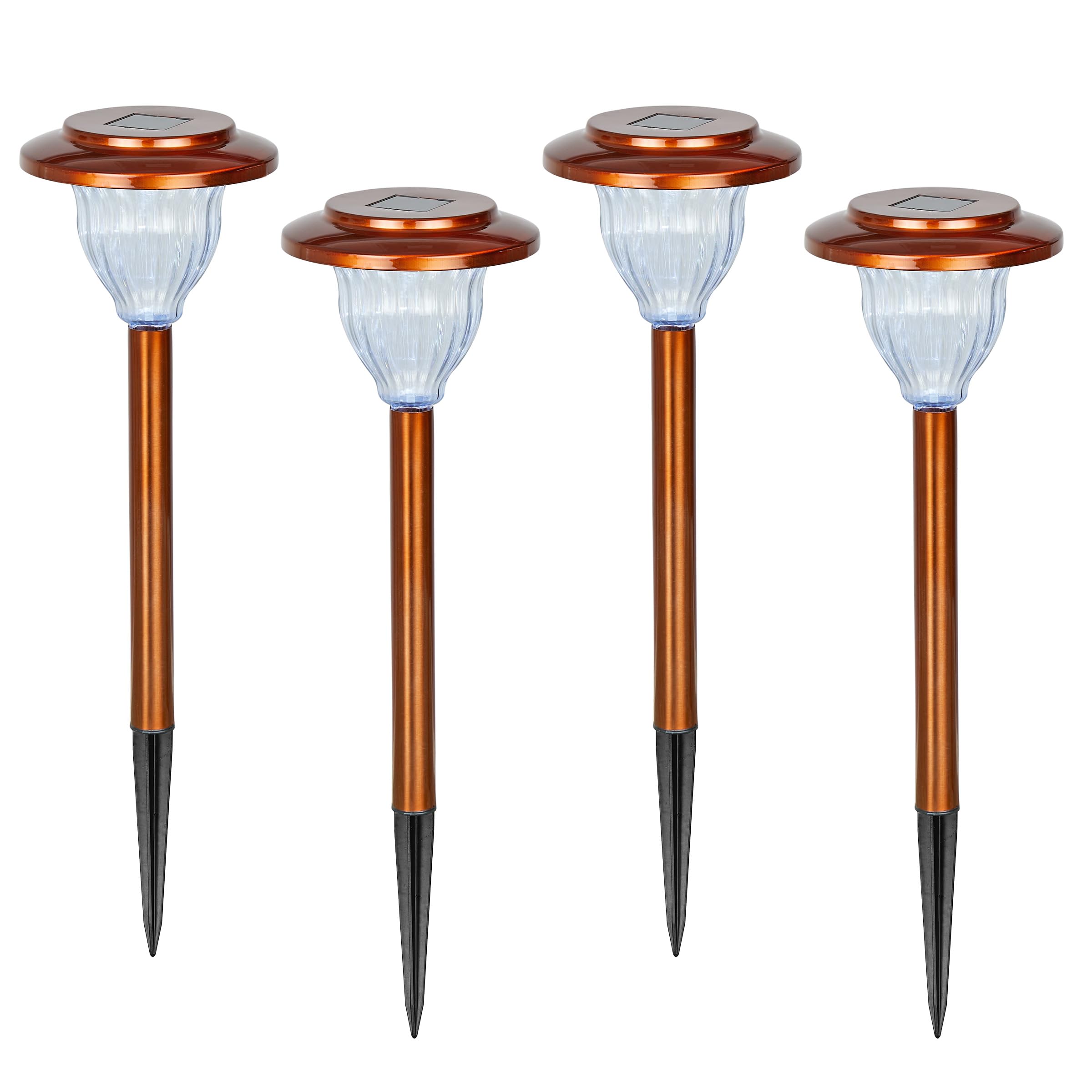 Alpine Corporation LBM174SLR-4 Solar Copper Stainless Steel Pathway LED ...