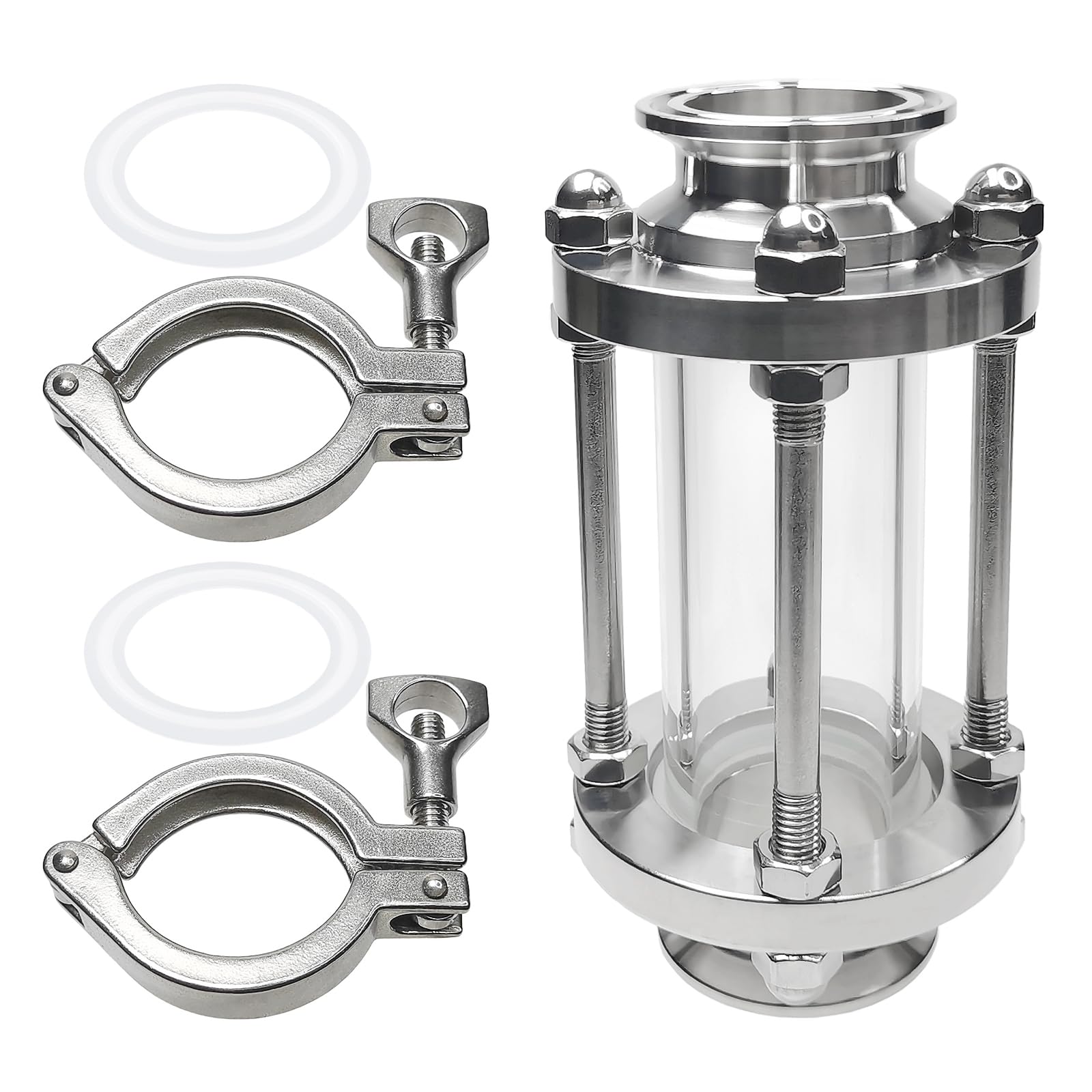 Mua 1.5 Inch Tri Clamp In-Line Sight Glass with 2pcs 1.5" Tri-clamp and ...