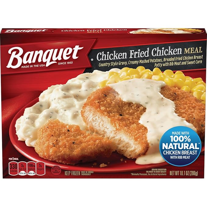 Banquet Classic Chicken Fried Chicken Frozen Single Serve Meal, 10.1 ...