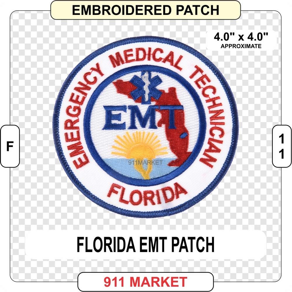 Amazon.com: Florida EMT Patch Embroidered FL Emergency Medical ...