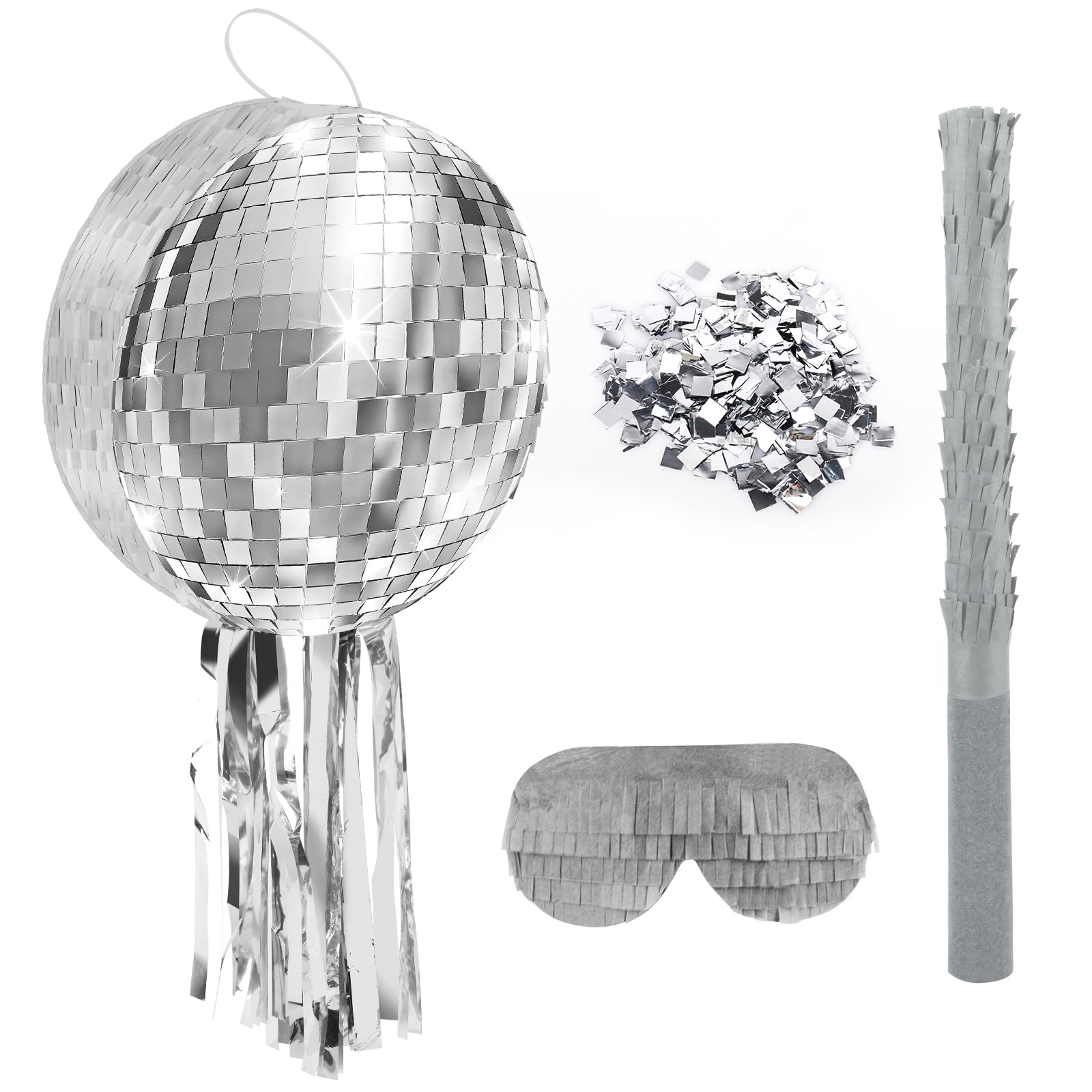 Small Mirro Disco Ball Pinata - 80s 90s Roller Skating Pinata with Hip ...
