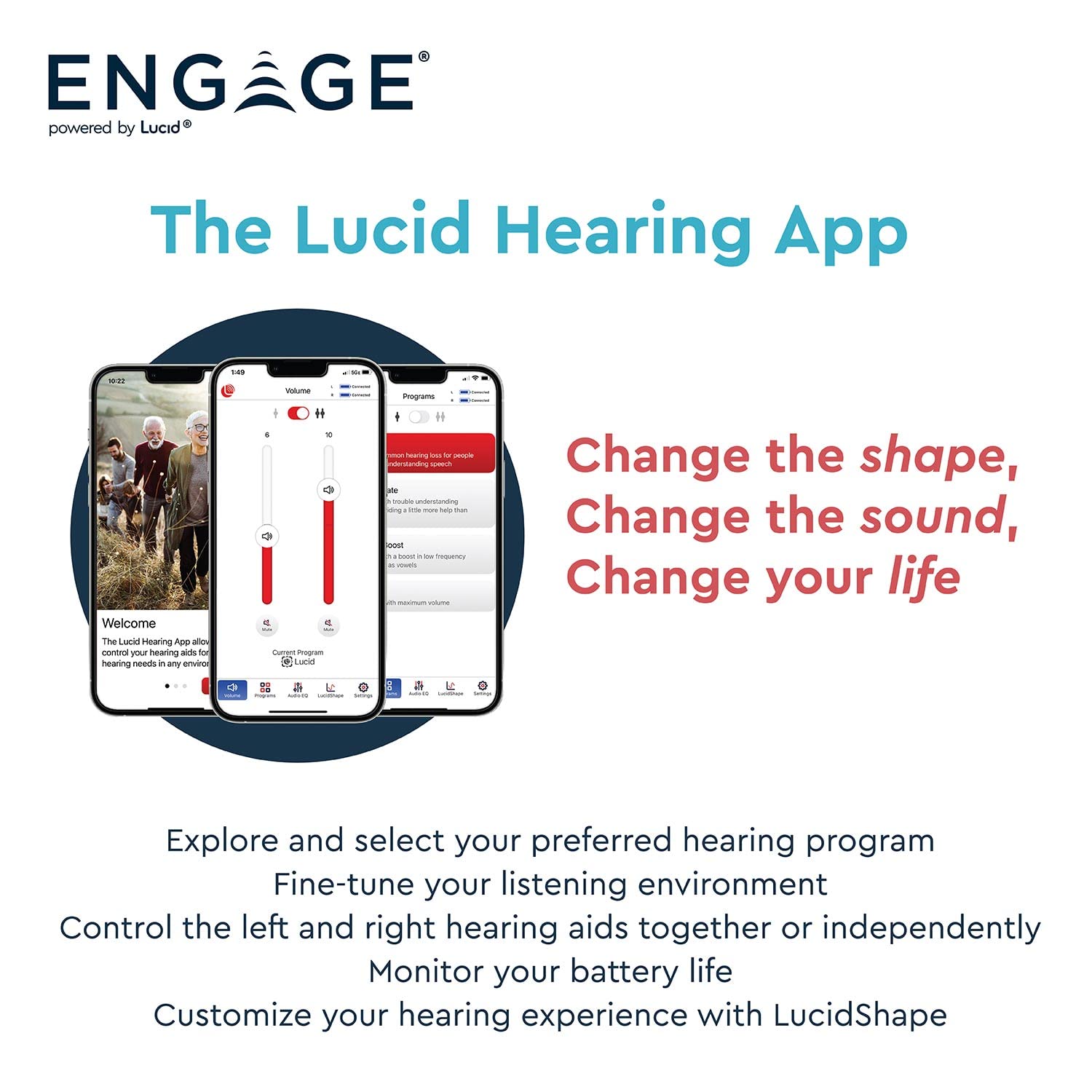 Mua Lucid Hearing Engage Rechargeable OTC Hearing Aids - Compatible With Android, Lucid Hearing ...