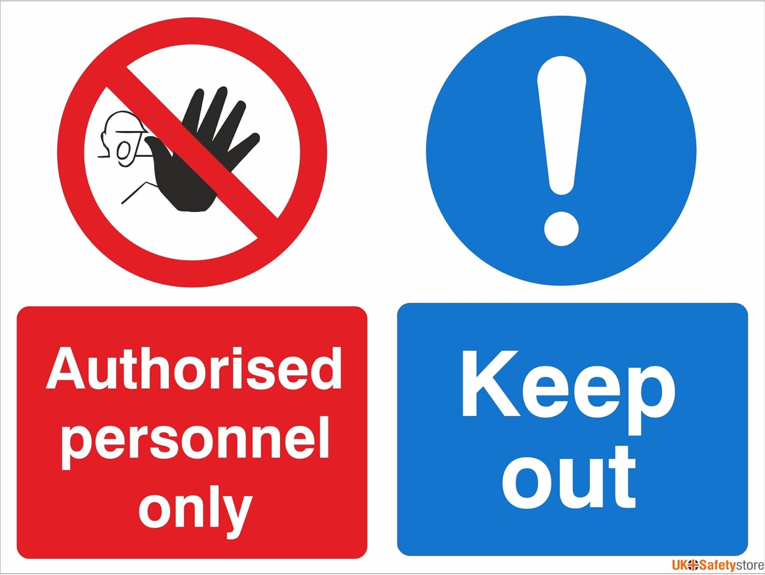 2 x Authorised Personnel Only Keep Out Multi Purpose Signs 600mm x ...