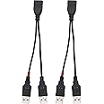 Amazon.com: 30cm USB Splitter Cable USB 2.0A Female to Dual USB A Male ...