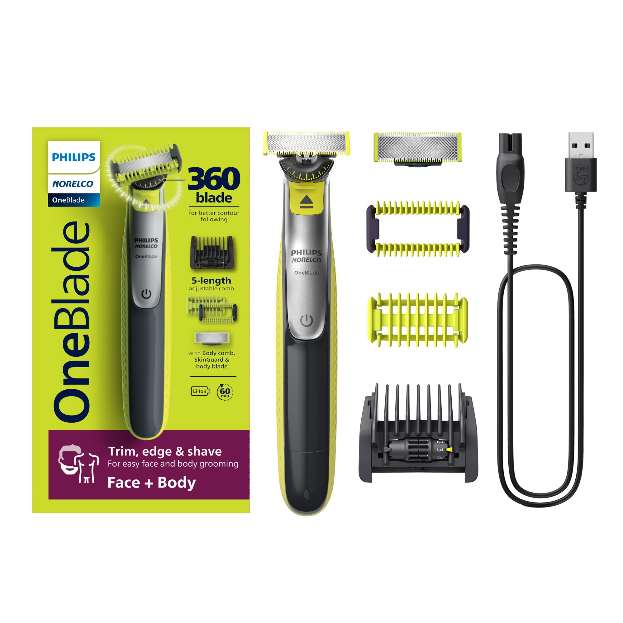 Mua Philips Norelco OneBlade 360 Face + Body, Hybrid Electric Razor and ...