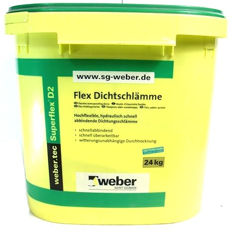 weber.tec Superflex D 2 Dichtschlämme, 24 kg: Amazon.de: Baumarkt
