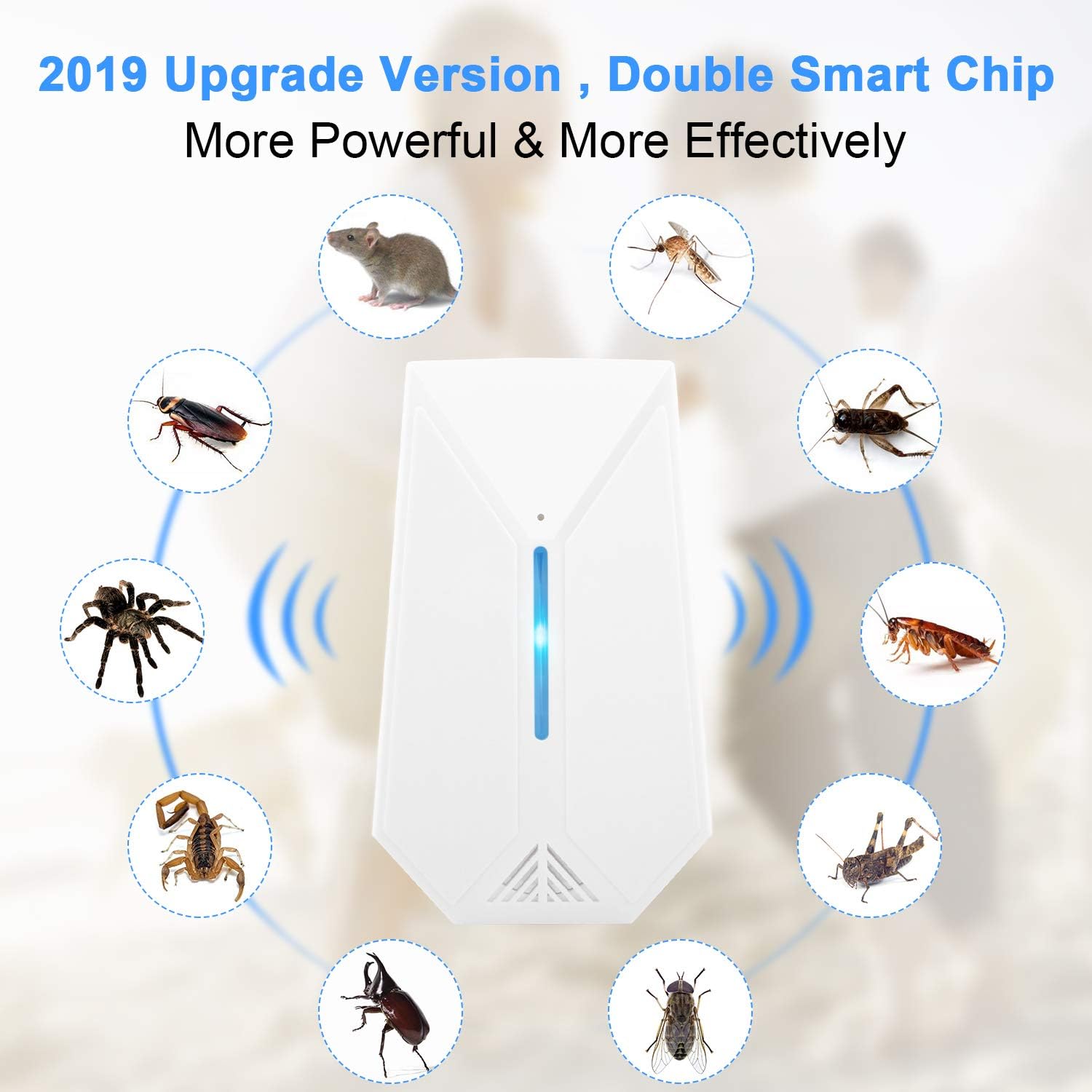 Wokkol Ultrasonic Pest Repeller, Insect Repeller & Pests Reject Plug in ...