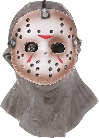 Amazon.com: Rubie's Adult Jason Overhead Latex Deluxe Mask with ...