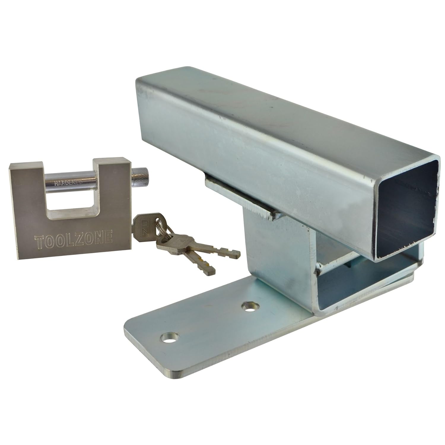 Garage Door Lock Defender Motor Bike Car Stop Bar Up and Over & Padlock ...