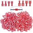 Glarks 50pcs 22-16 Gauge Fully Insulated Female Male Spade Nylon Quick ...