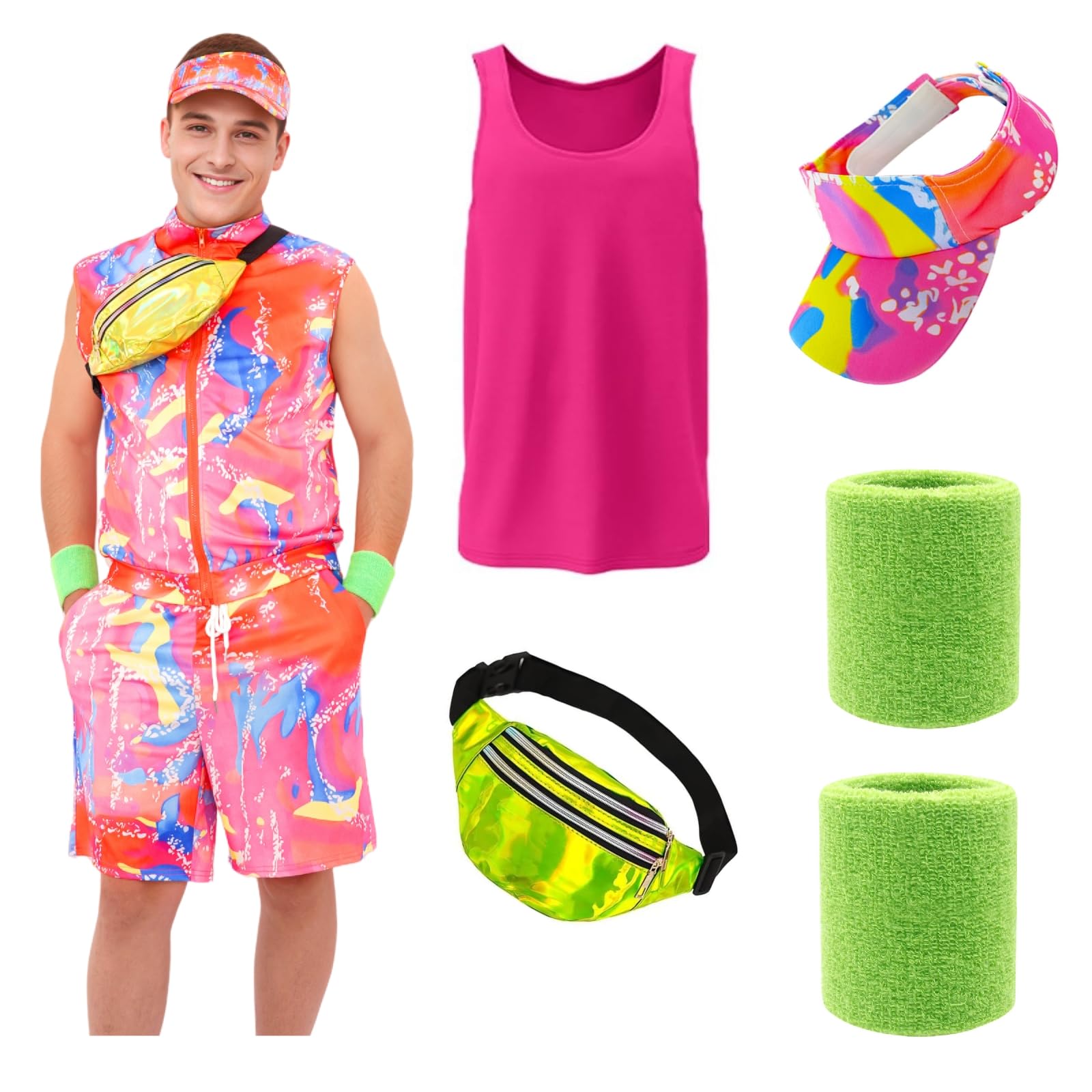 Im.Create 80s Outfit Ken Costume for Men and Big Boys - Adult Retro ...