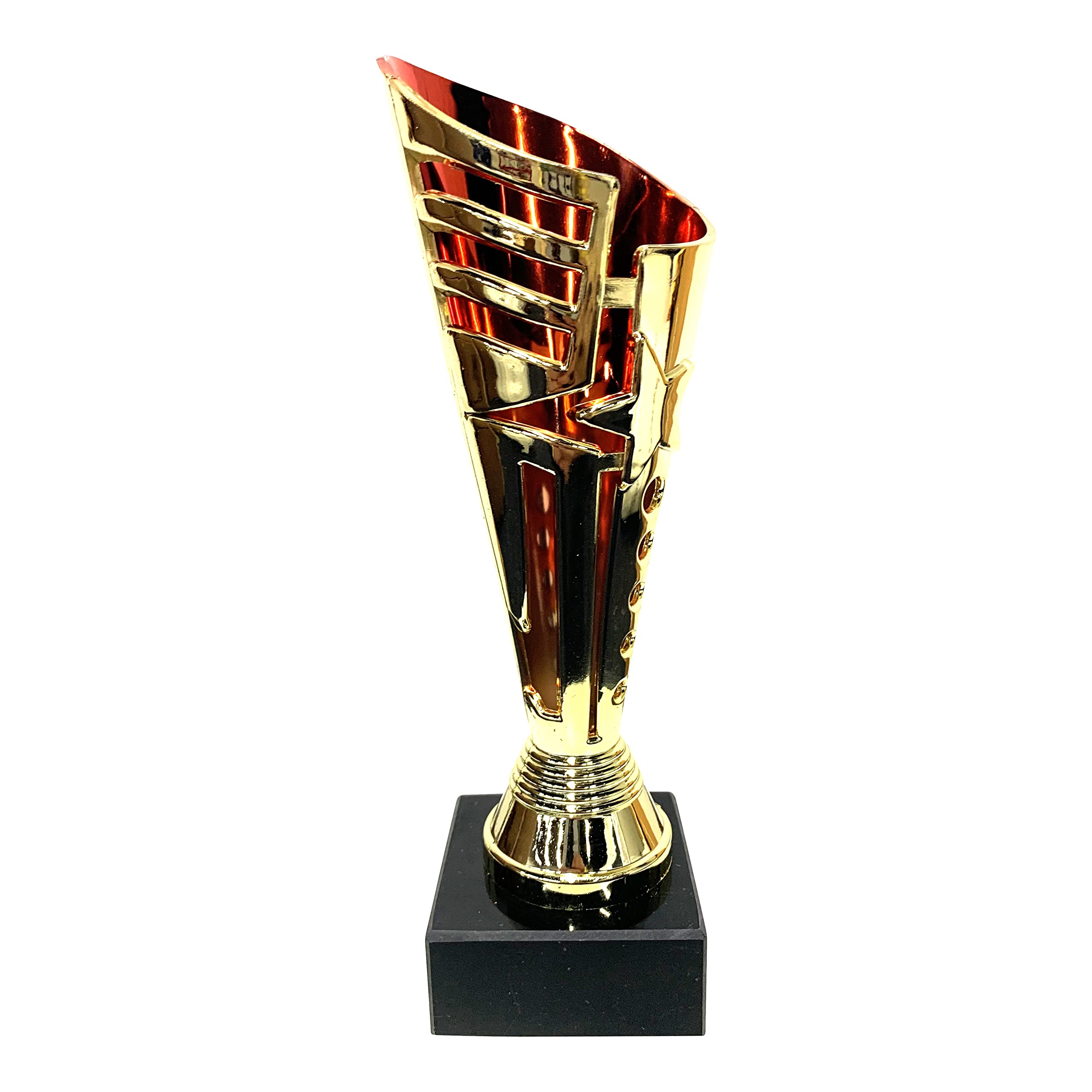 Express Medals Trophy Cup - Bright Gold and Red Star Trophy with Marble ...