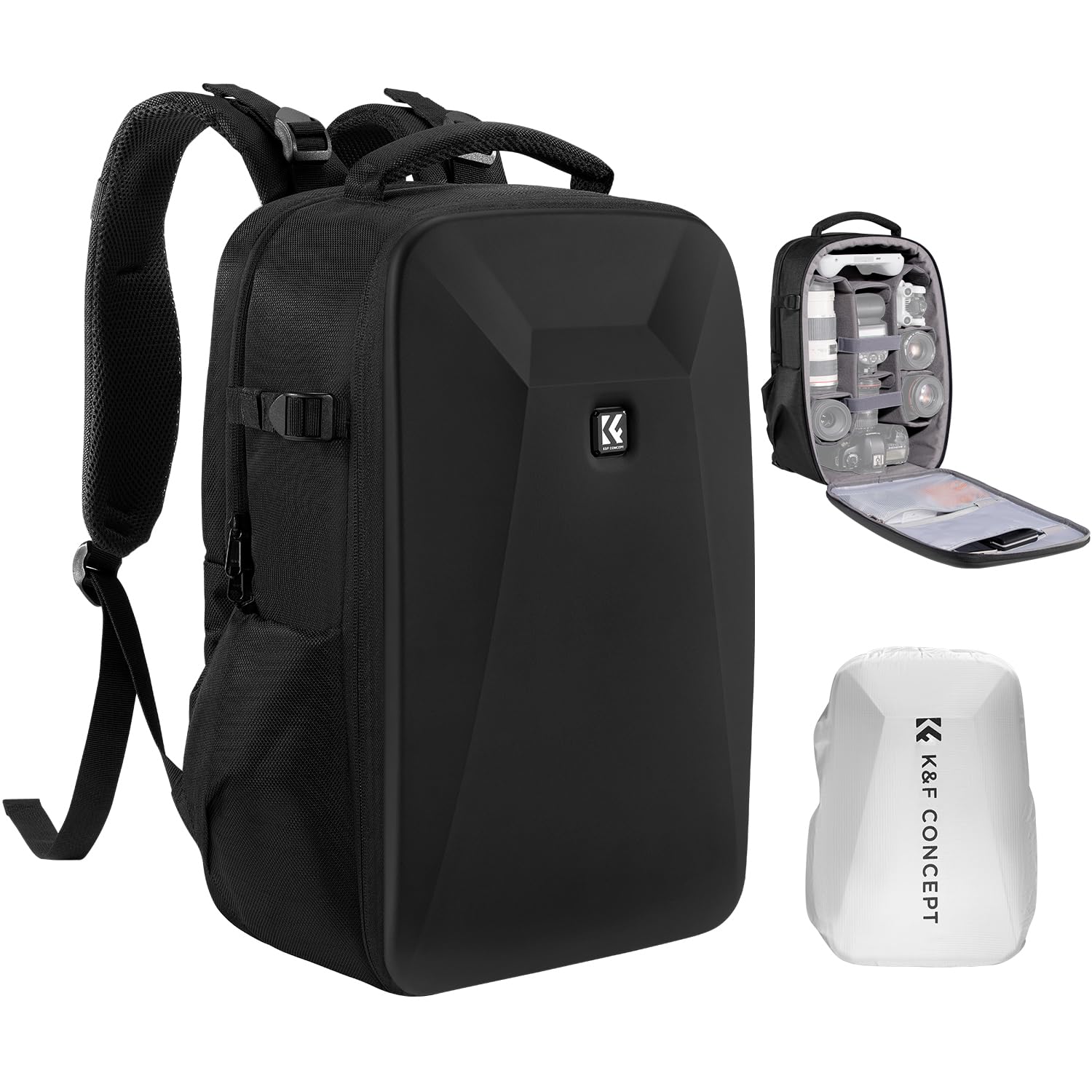 K&F Concept Camera Backpack,Hardshell Photography DSLR Camera Bag with ...