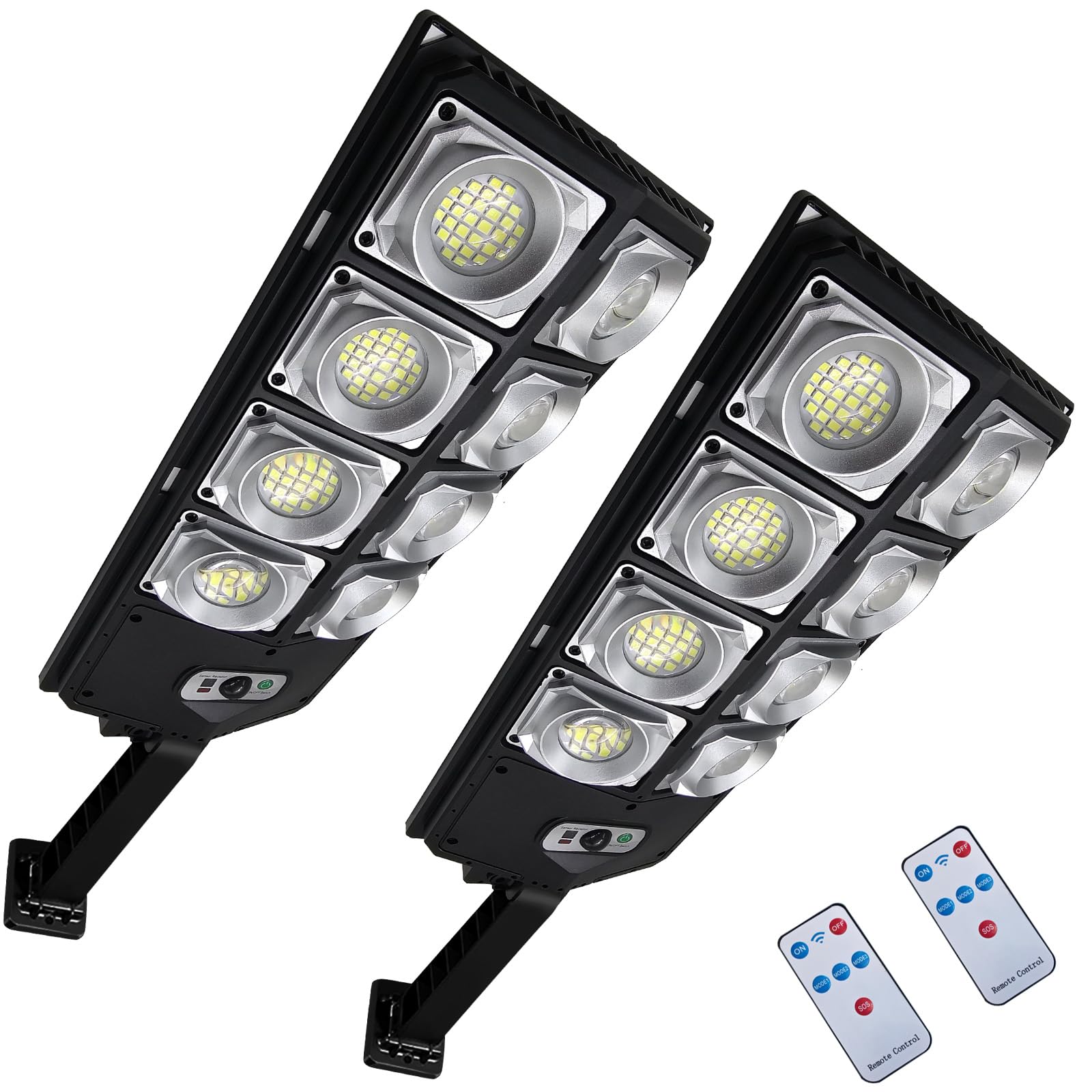 Jercoda 800W Solar Street Light Outdoor, 80000LM IP65 Waterproof Solar ...