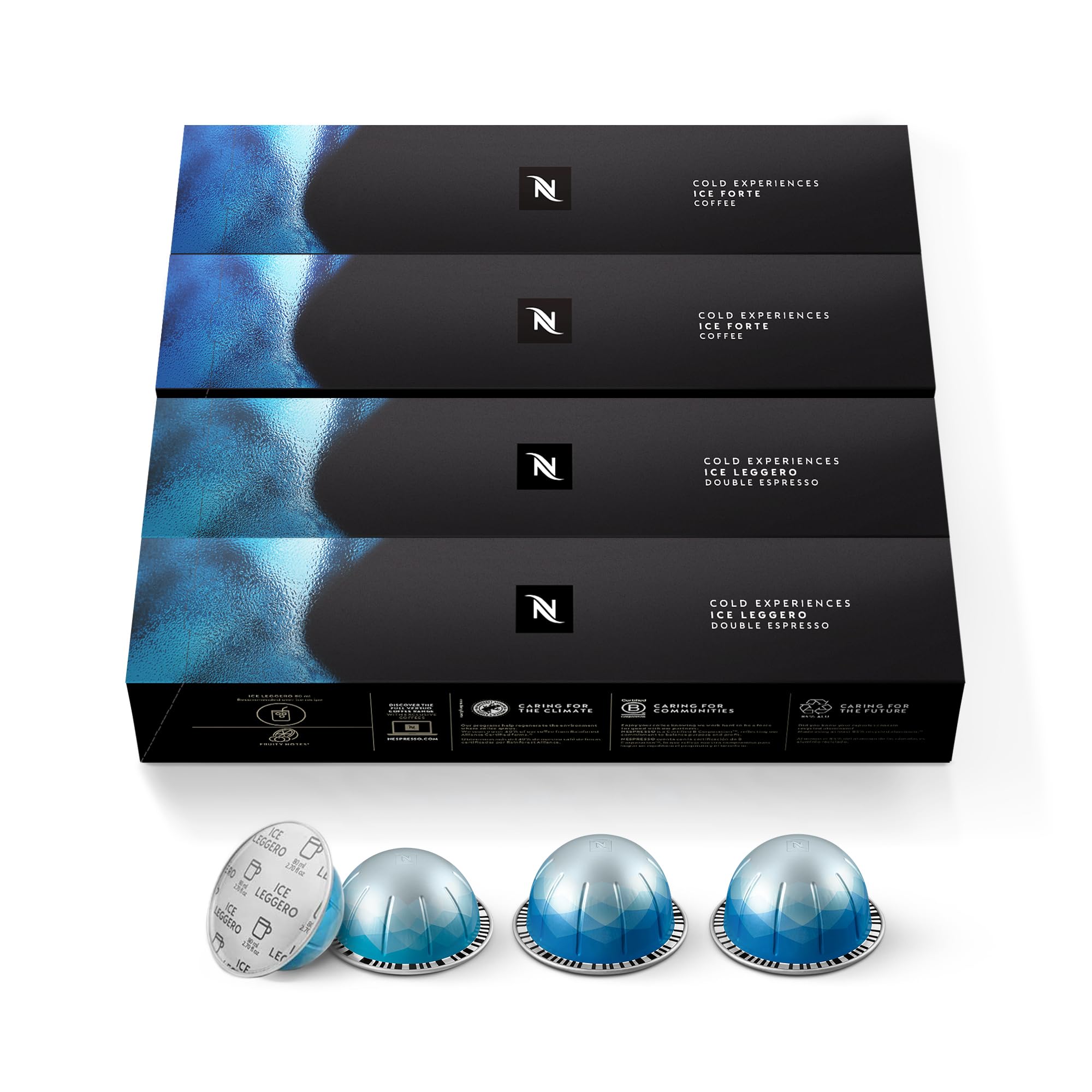 Nespresso Capsules Vertuo Line, Iced Variety Pack, 40-Count Espresso ...