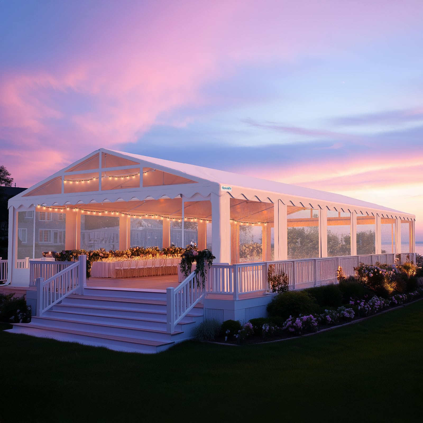 Quictent 20x40ft Party Tent Heavy Duty Waterproof Upgraded Galvanized ...