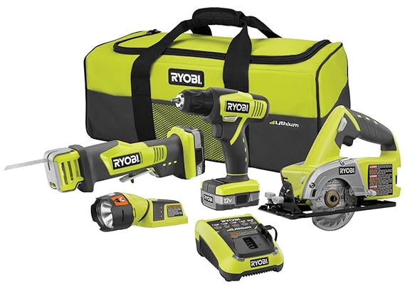 Ryobi 12V Li-Ion 4 Piece Kit In Carry Bag (Old Version): Amazon.co.uk ...
