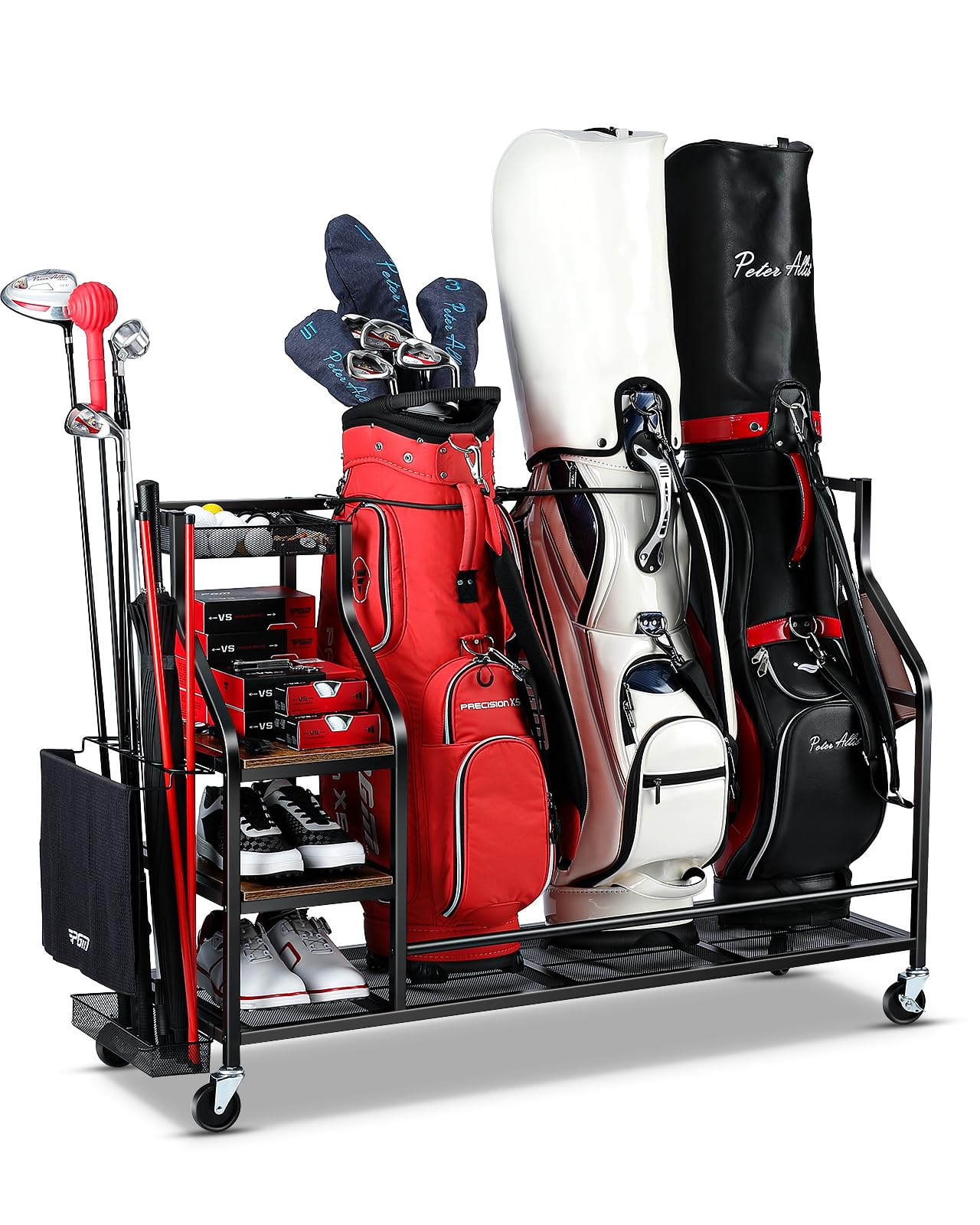 FHXZH Golf Bags Storage Garage Organizer Golf Bag Stand for Golf Bags ...