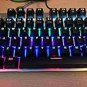 Rii RK908 7 color Mechanical Gaming keyboard 88 Keys LED backlit Wired ...