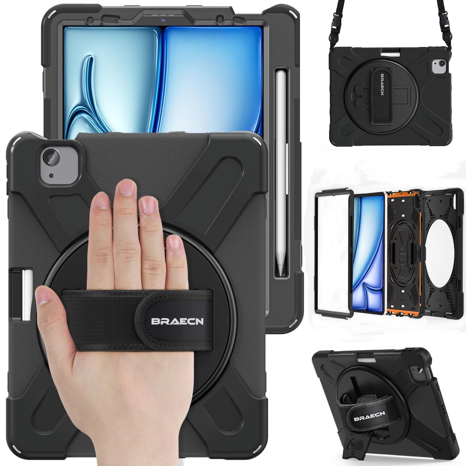 BRAECN for iPad Air 11 Inch M3 2025/M2 2024,iPad Air 5th/ 4th Gen 10.9 ...