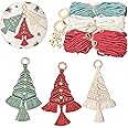Amazon.com: 3PCS Christmas Tree DIY Wall Hangings - Woven Macrame Trees ...