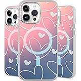 Amazon.com: Wlxee Magnetic for iPhone 15 Pro Max Case Hot Pink Coloful Iridescent Translucent ...