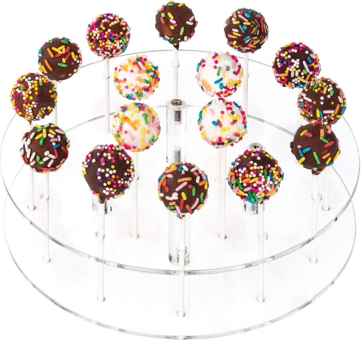 Amazon.com: YestBuy Cake Pop Display Stand, 16 Hole Cake Pop Holder ...