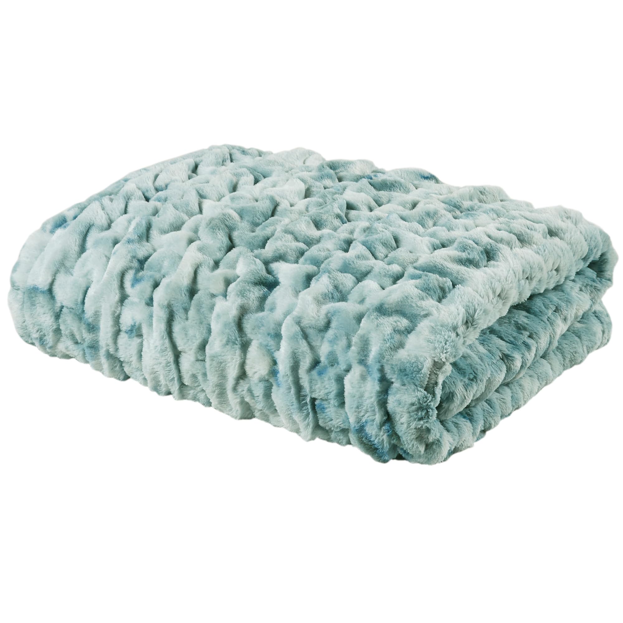 Madison Park Faux Fur Throw, Luxurious Ruched Texture, Fuzzy Warm ...