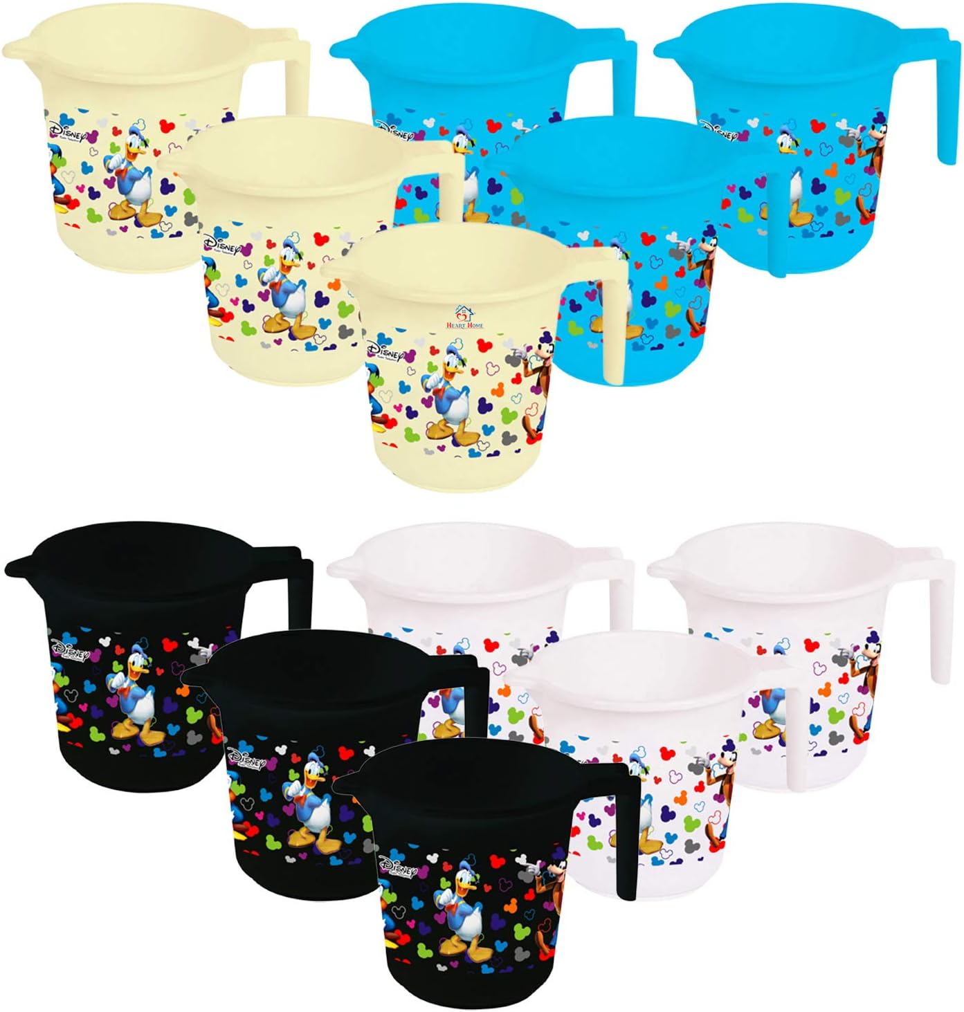 Heart Home Disney Team Mickey Print Plastic Bathing Mugs for Bathroom ...