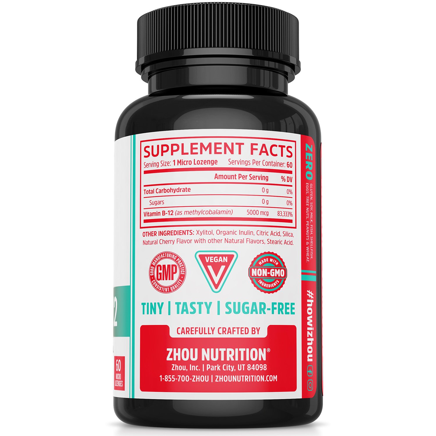 Zhou Nutrition Methyl (Vitamin B12) Lozenges, 5000 mcg for Maximum ...