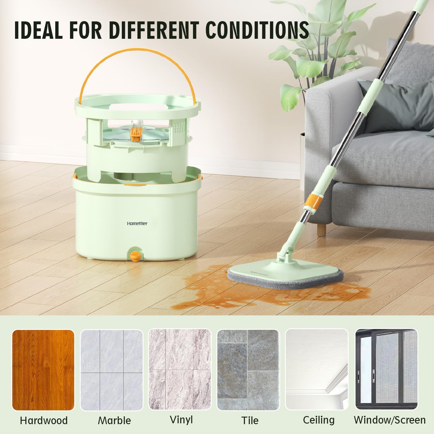 Mua HoMettler Mop and Bucket with Wringer Set for Home with 2 ...