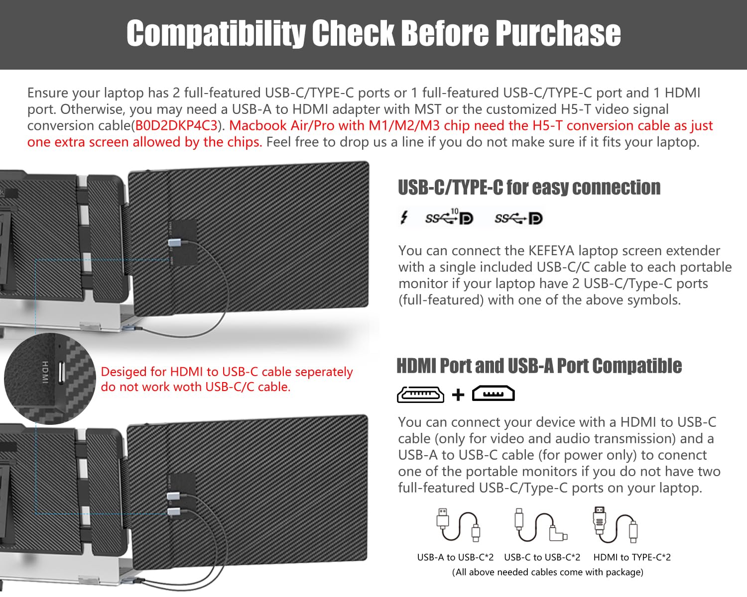 Mua KEFEYA Laptop Screen Extender, 14" Portable Monitor for Laptop ...